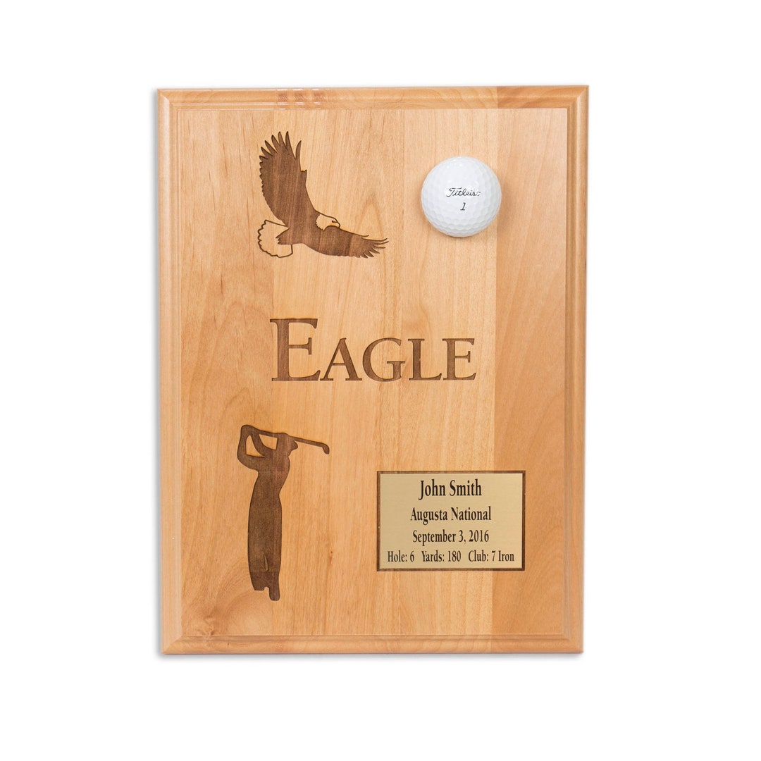 Golf Eagle 9x12 Laser Etched Plaque | Male or Female Option | Includes ...