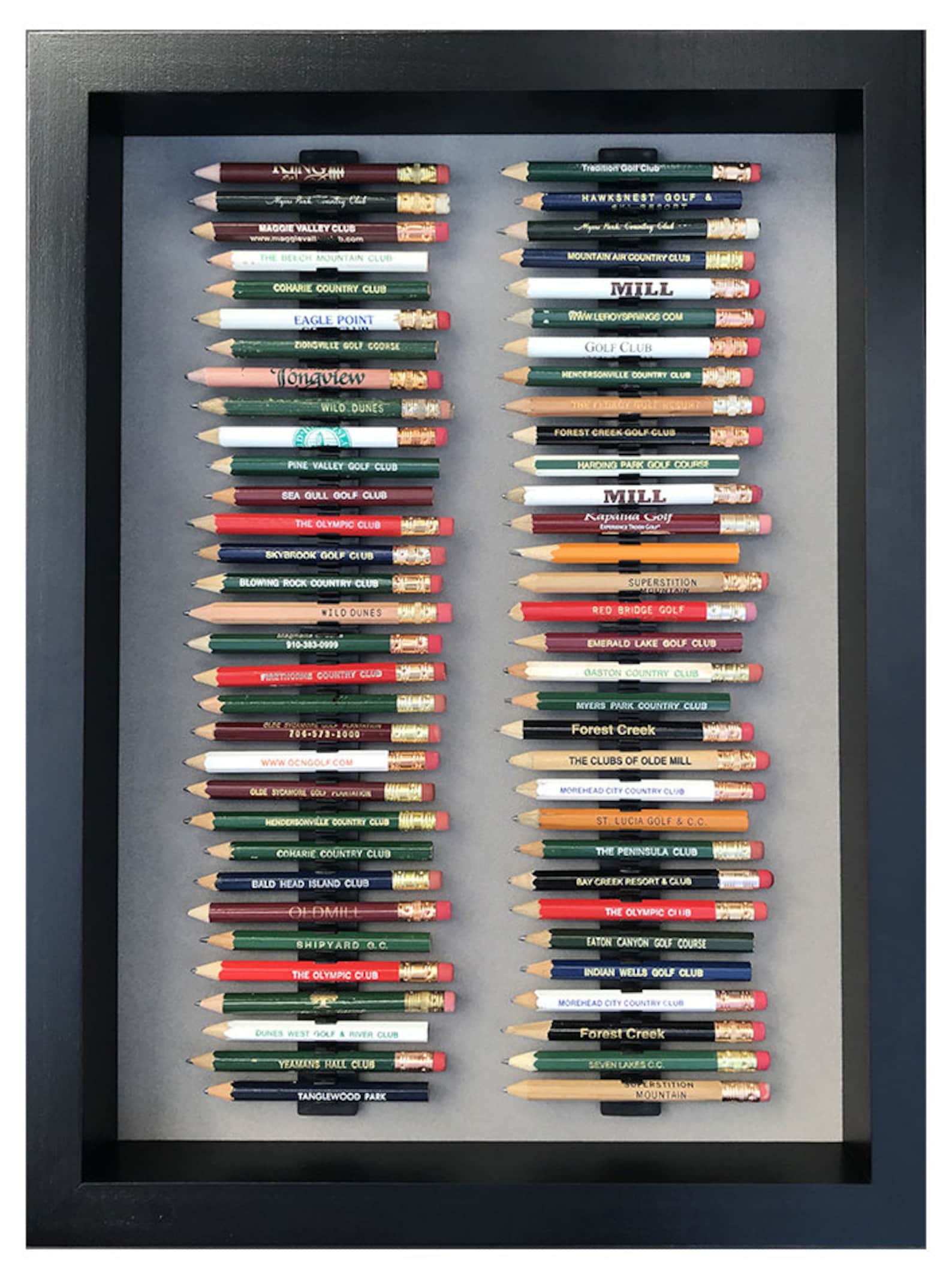 Golf Pencil Display Case | Holds 64 Round or Hexagonal Golf Pencils ...
