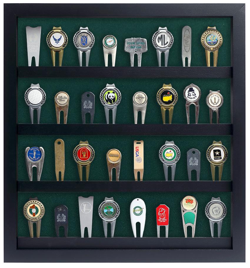 Golf Divot Tool Display Case | Holds 40 Divot Tools | Acrylic Cover ...