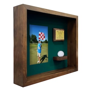 Golf Hole in One Shadowbox | Holds Golf Ball and Scorecard or Photo ...