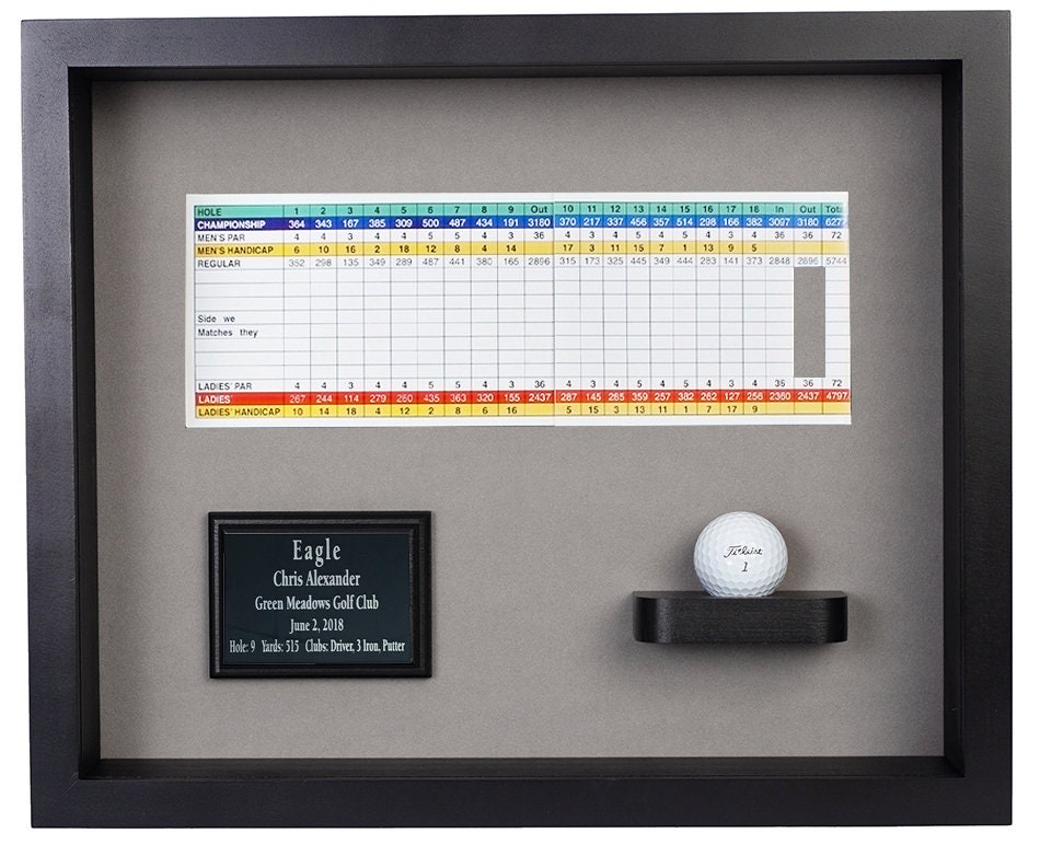 Golf Eagle, Double Eagle or Albatross Ball & Photo or Scorecard Shadow ...