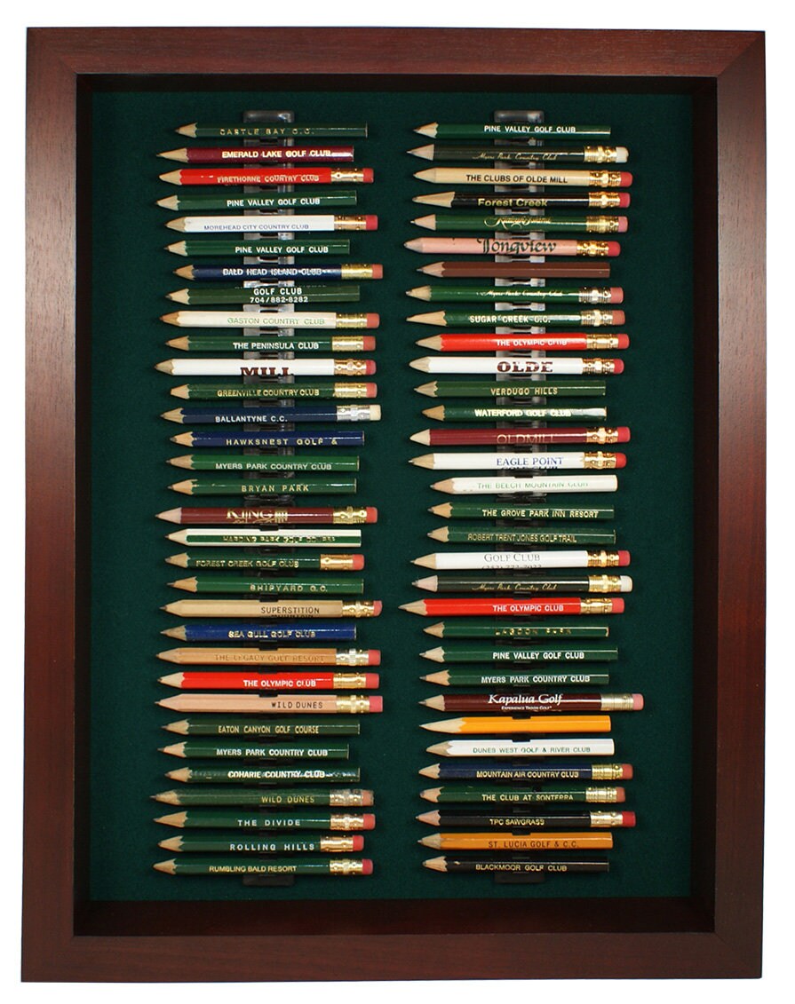 Golf Pencil Display Case | Holds 64 Round or Hexagonal Golf Pencils ...