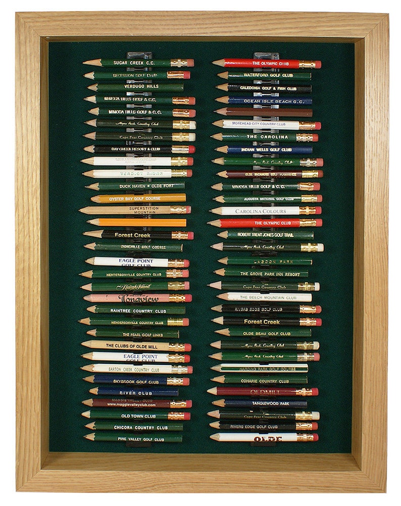 Golf Pencil Display Case | Holds 64 Round or Hexagonal Golf Pencils ...