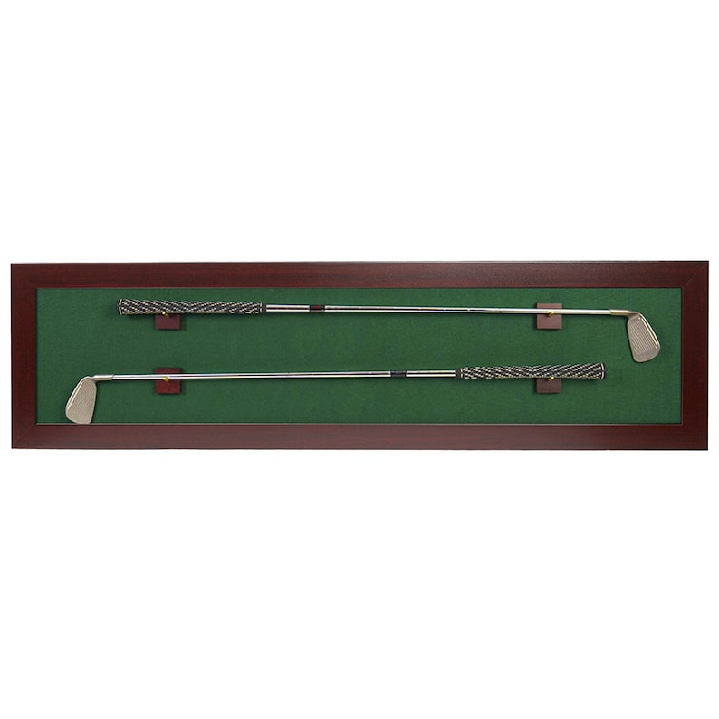 Premium Framed Golf Club Wall Mount | 2 Club Capacity Fits Most Clubs ...