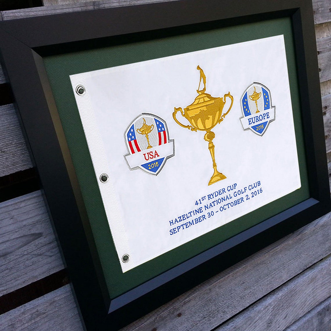 Golf Pin Flag Display Case | Solid Hardwood | Black Frame | Holds Pin ...