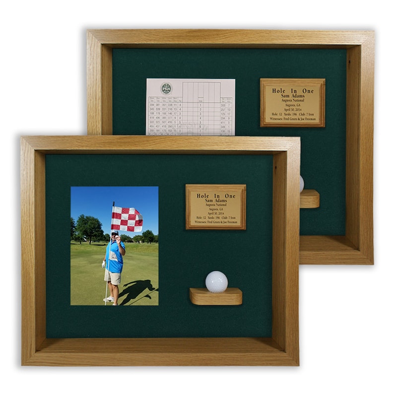Golf Hole in One Shadowbox | Holds Golf Ball and Scorecard or Photo ...