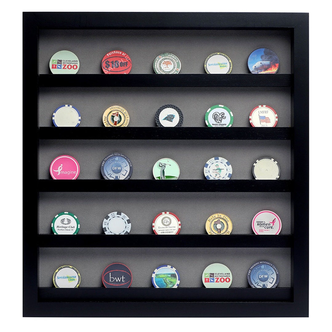 45 Poker Chip Display Cabinet With Acrylic Covertwo Color Options - Etsy