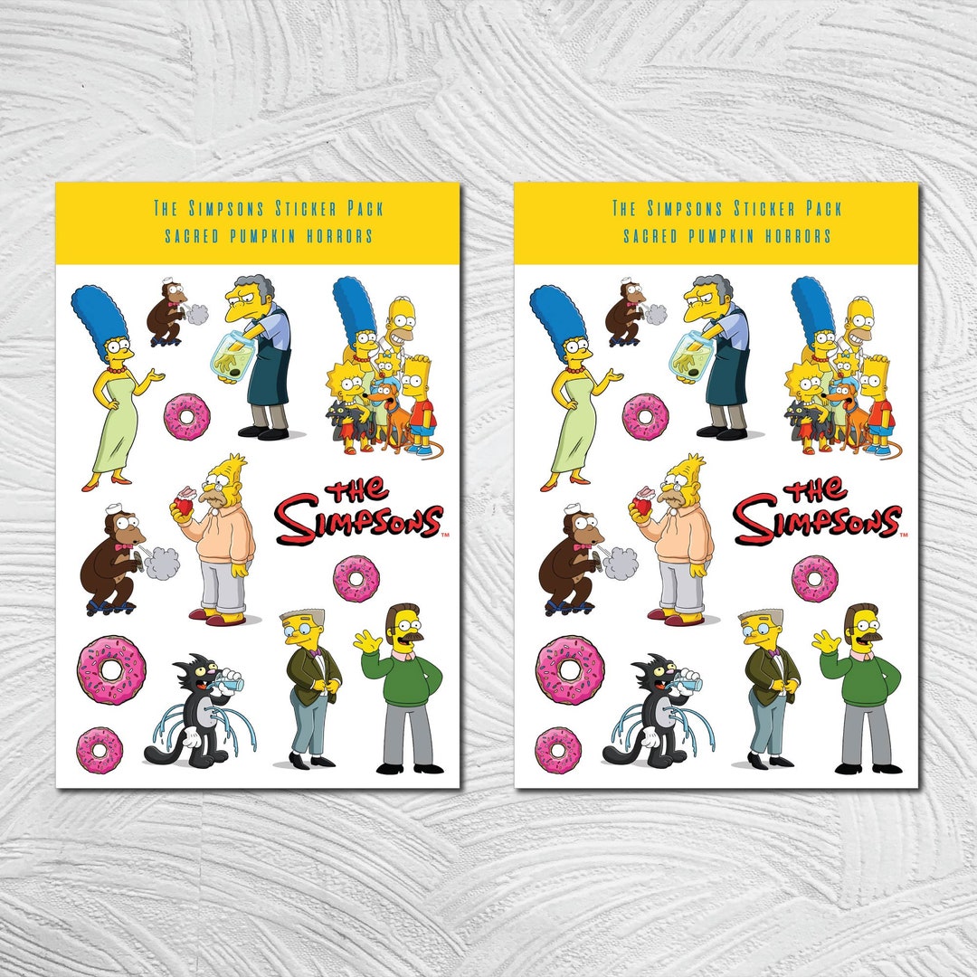 Simpsons Sticker Pack, the Simpsons, Kids Stickers, Educational Toys ...
