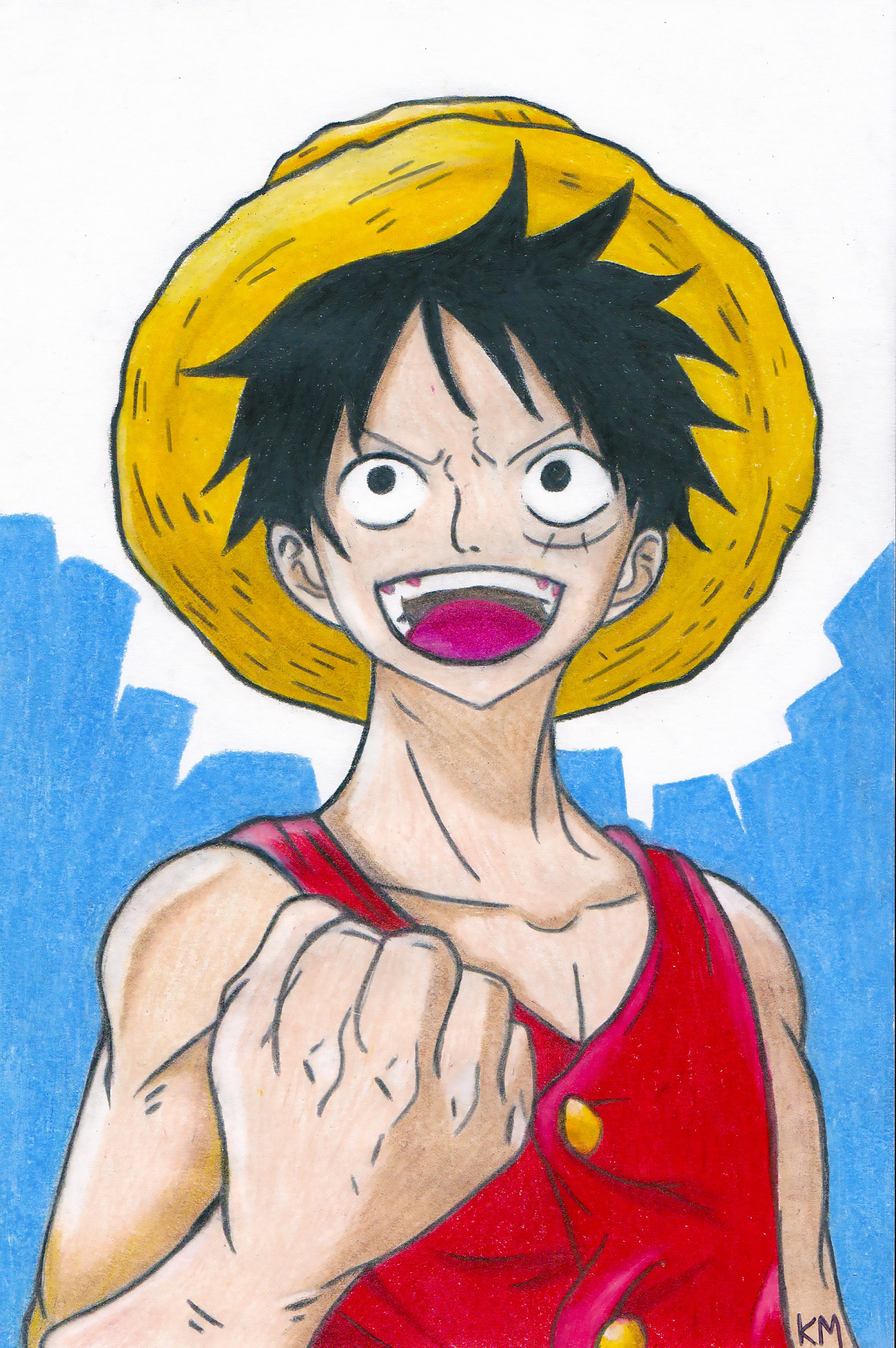 One Piece Anime Art Print, One Piece, Anime Art, Anime Art Print, Luffy ...