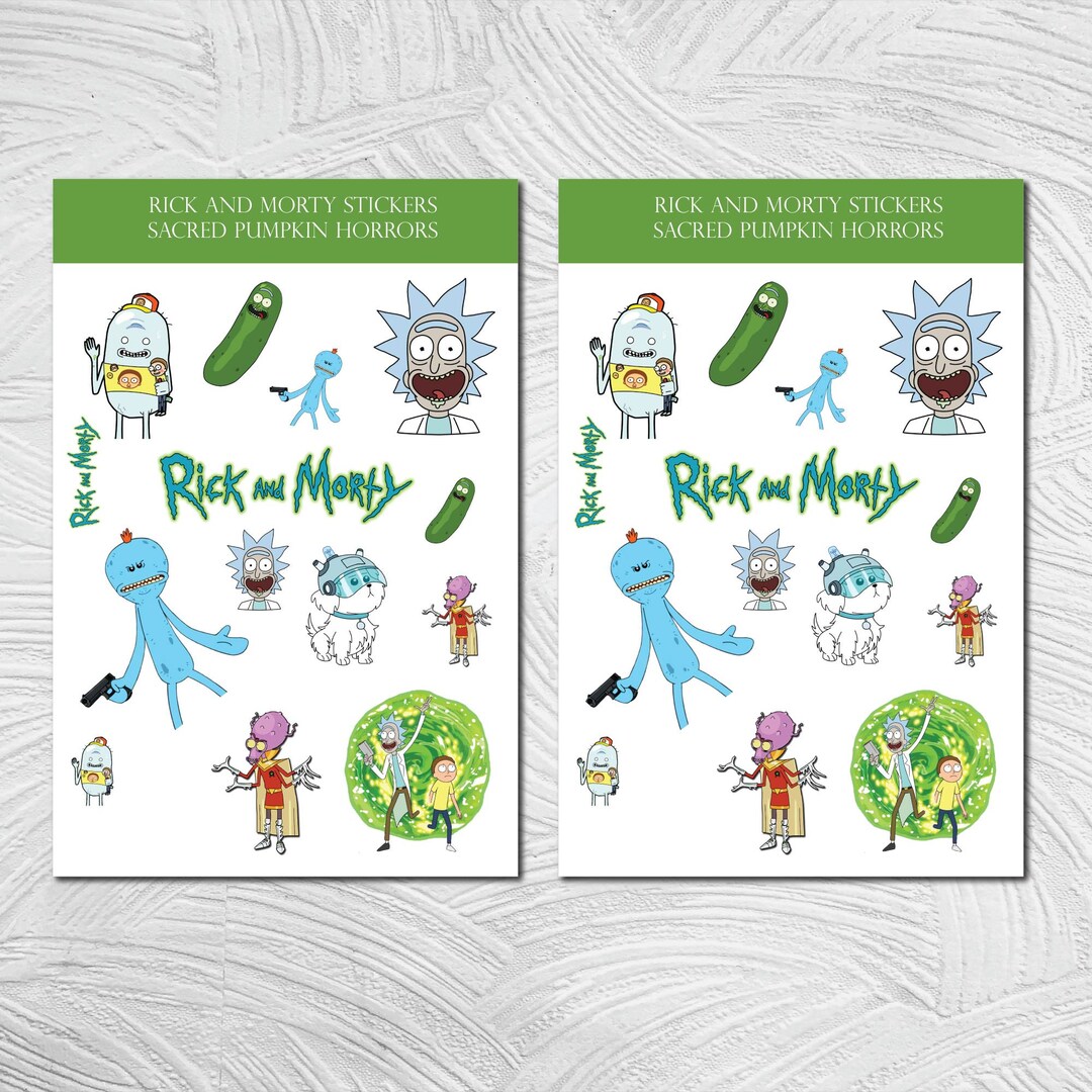 Rick and Morty Stickers, Rick and Morty, Sticker Pack, Adult Sticker ...