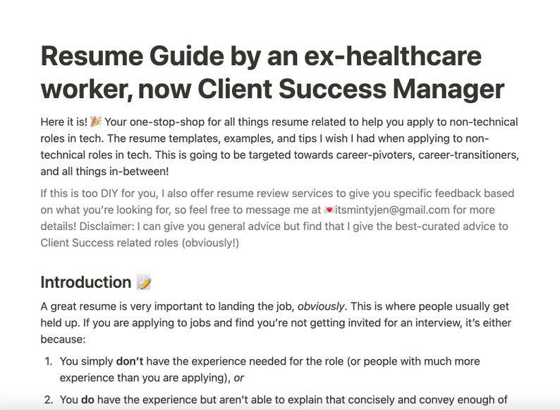 Resume Guide for Non-technical Roles in Tech - Etsy