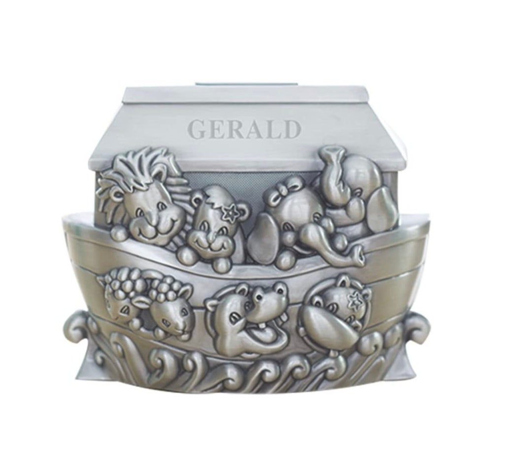 Noah's Ark Personalized Children's Bank, Bank for Baby Shower, Baby ...