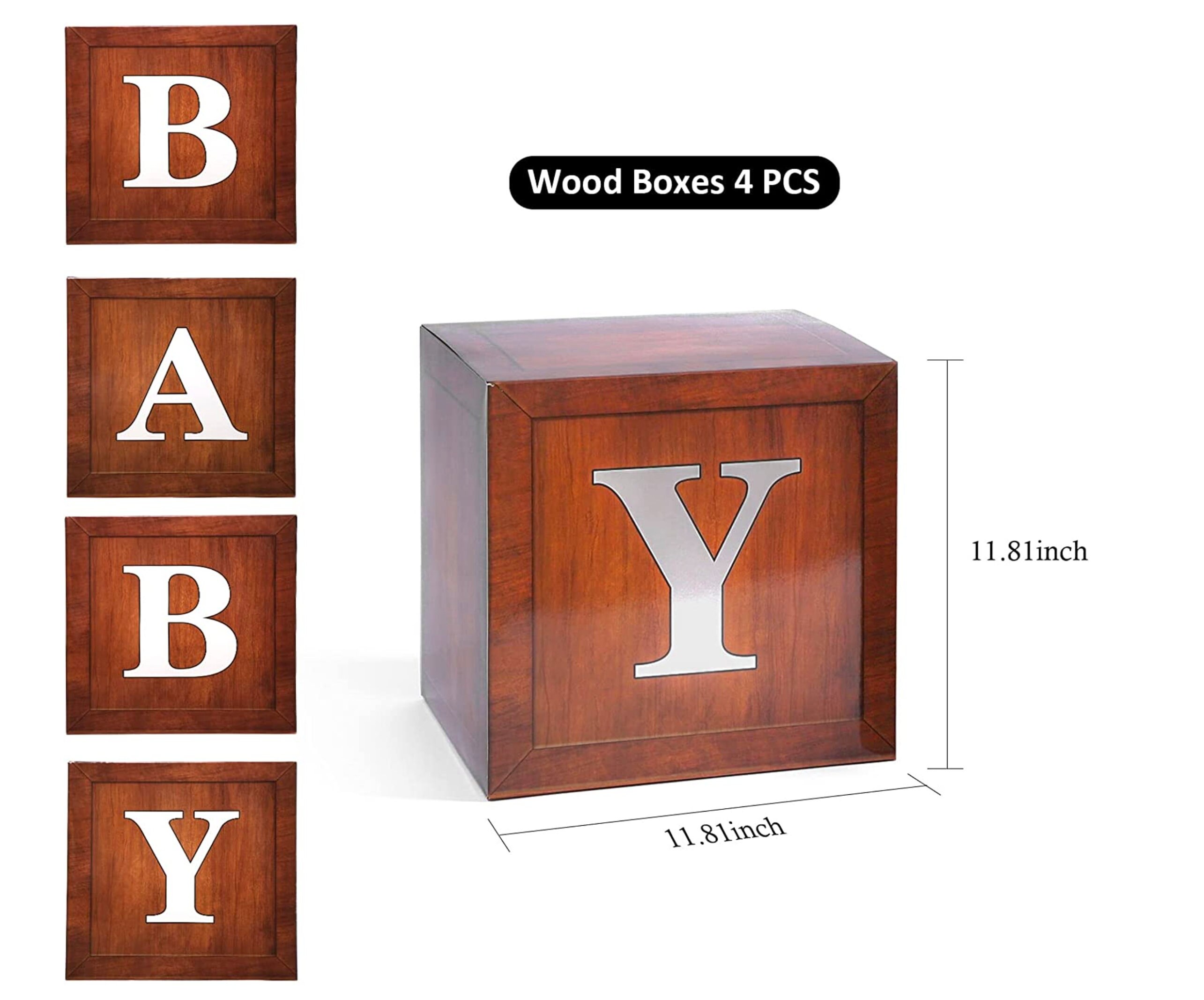 Baby Boxes With Letters for Baby Showerballoon Boxes With - Etsy