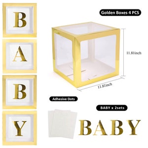 Transparent Balloon Boxes, Baby Boxes for Baby Shower, Clear Baby ...
