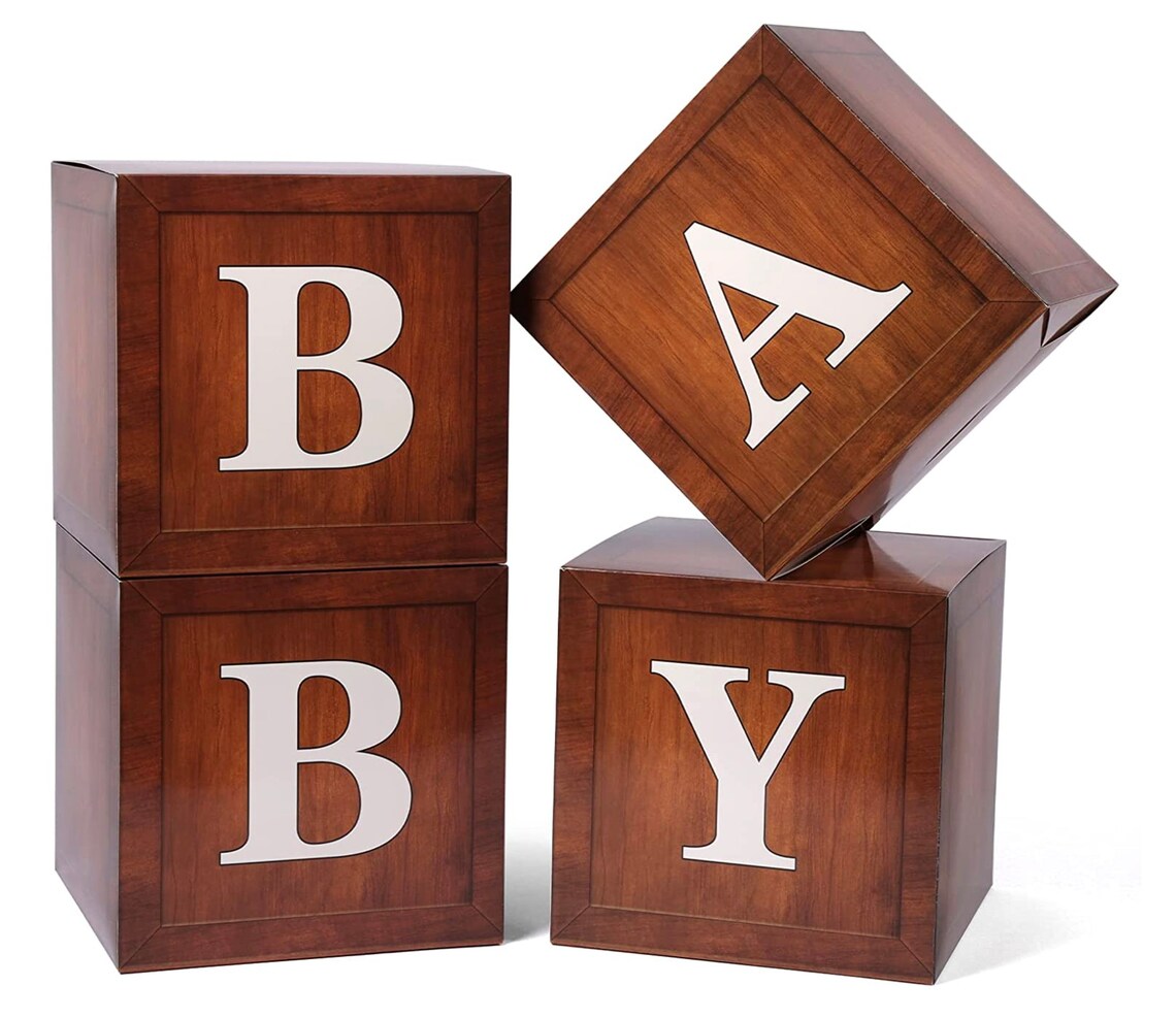 Baby Boxes With Letters for Baby Showerballoon Boxes With - Etsy
