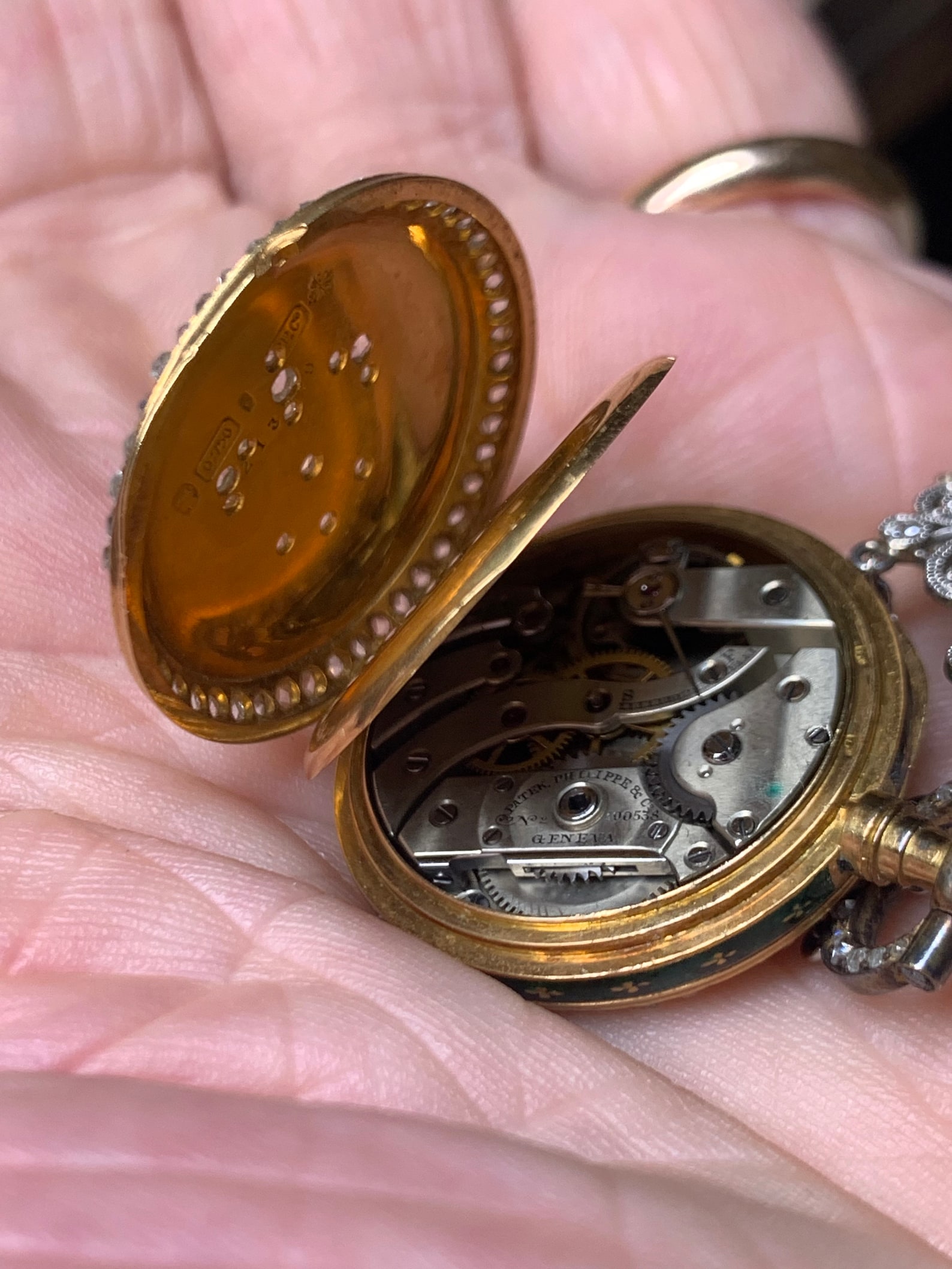 Vintage Enamel Pendant Pocket Watch - Etsy