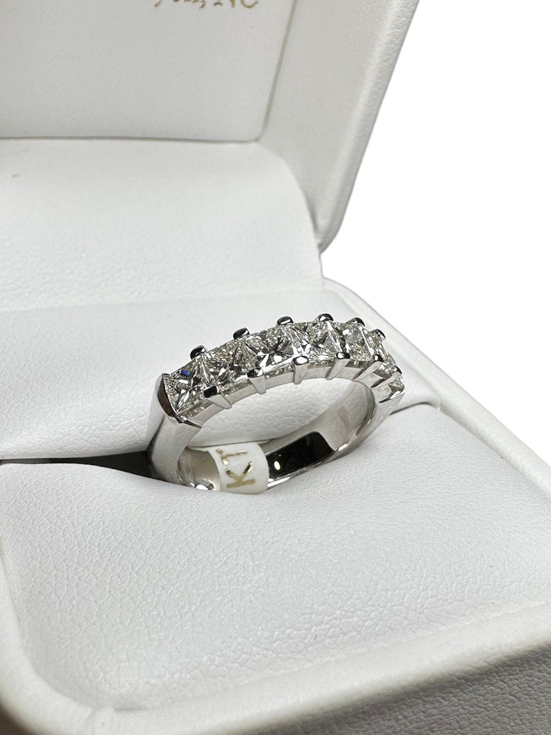 Princess Cut Diamond Anniversary Band - Etsy