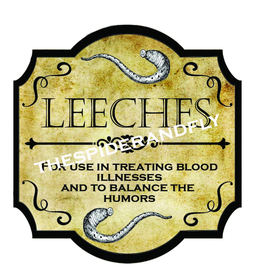 Apothecary Leeches Label Digital Download 2 Sizes PNG JPEG Halloween ...