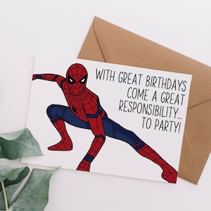 Spiderman Birthday Card - With Great Birthdays Come A Great ...