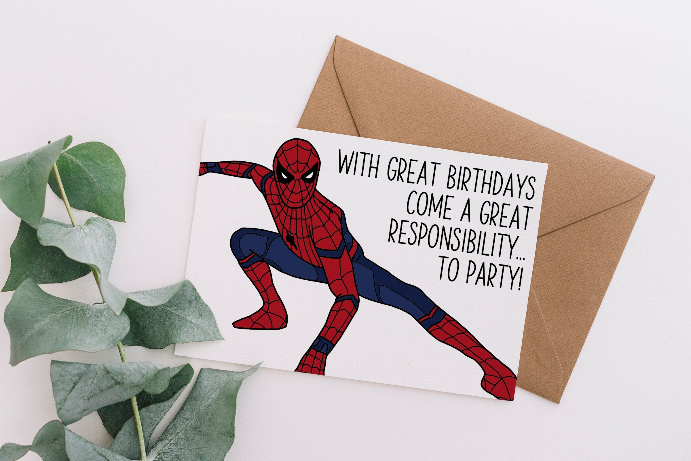 Spiderman Birthday Quotes Spider Man Happy Birthday Card For A BOY