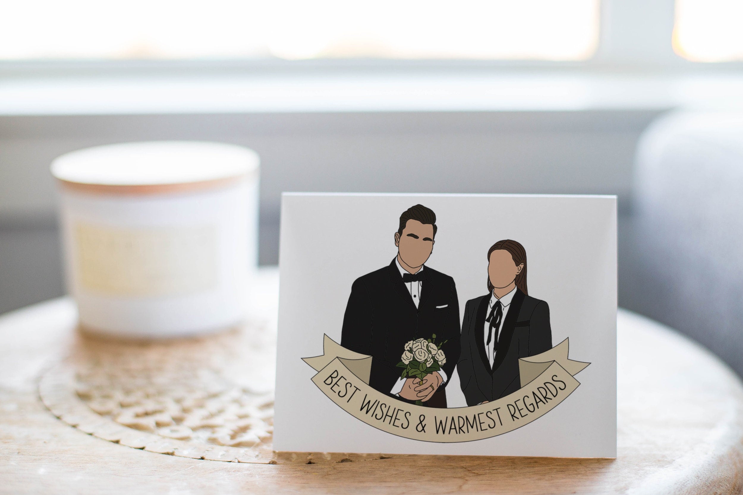 Best Wishes Warmest Regards Card David Rose and Stevie - Etsy