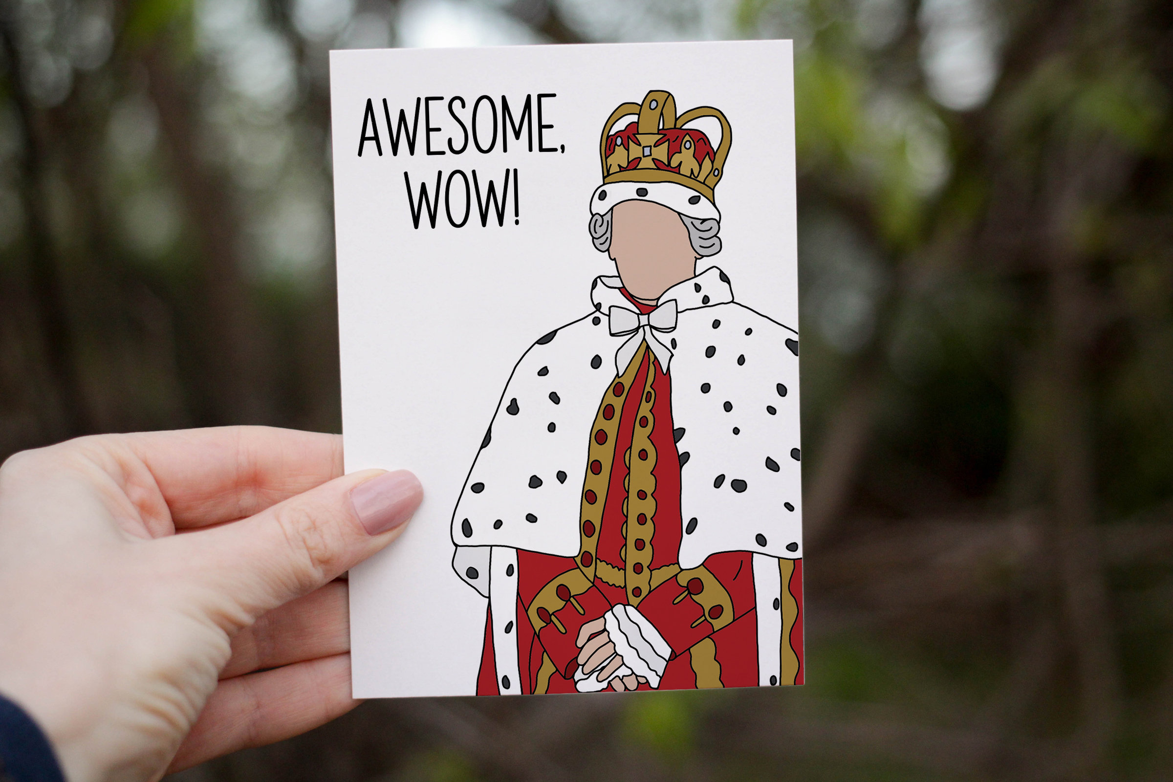 Awesome Wow Hamilton Greeting Card King George Card - Etsy