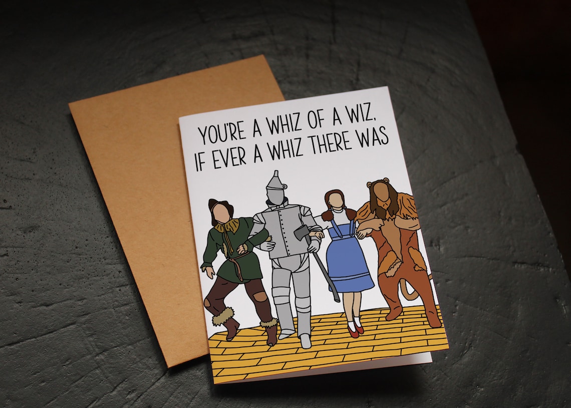 Wizard of Oz Greeting Card Graduation Card Musical Fan - Etsy