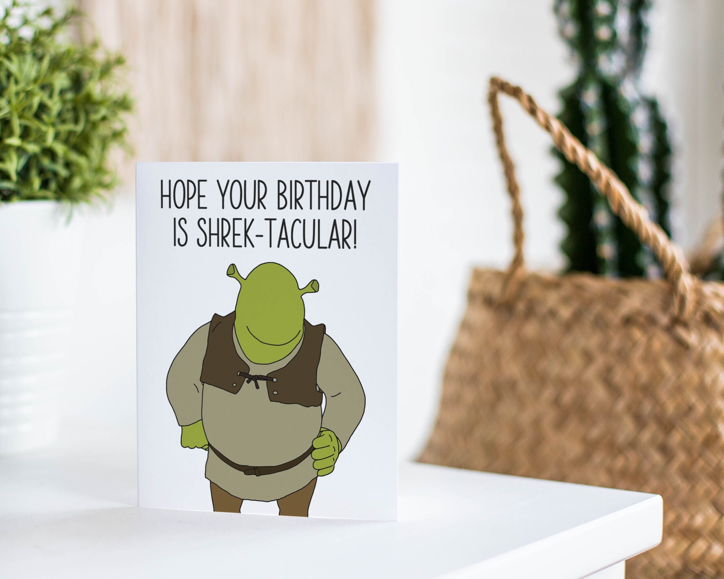 Shrektacular Birthday Card Shrek Movie Shrek Birthday - Etsy Denmark
