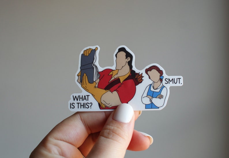 Belle Bookworm Smut Sticker Beauty and the Beast Booktok - Etsy