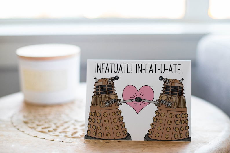 Infatuate Dalek Kiss Card Doctor Who Card Exterminate - Etsy