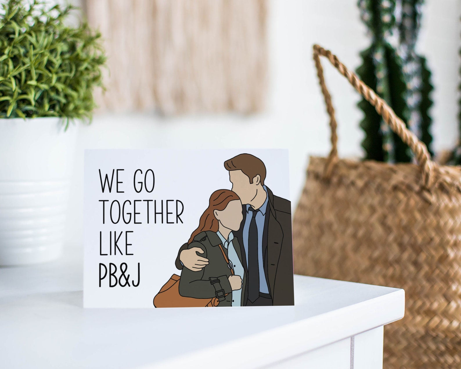 Pam and Jim Card the Office Card We Go Together Like PB&J - Etsy