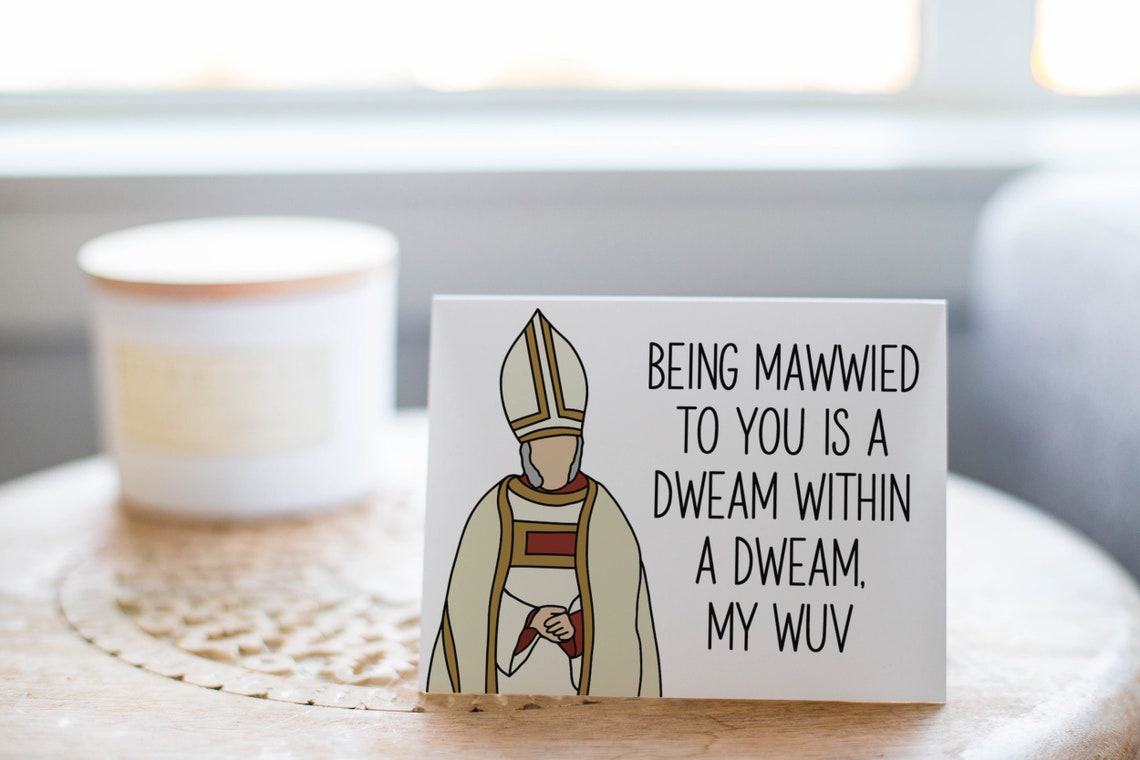 Princess Bride Anniversary Card Mawwiage Princess Bride - Etsy