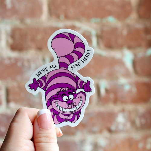 Alice in Wonderland Sticker / Cheshire Cat / Alice Falling - Etsy
