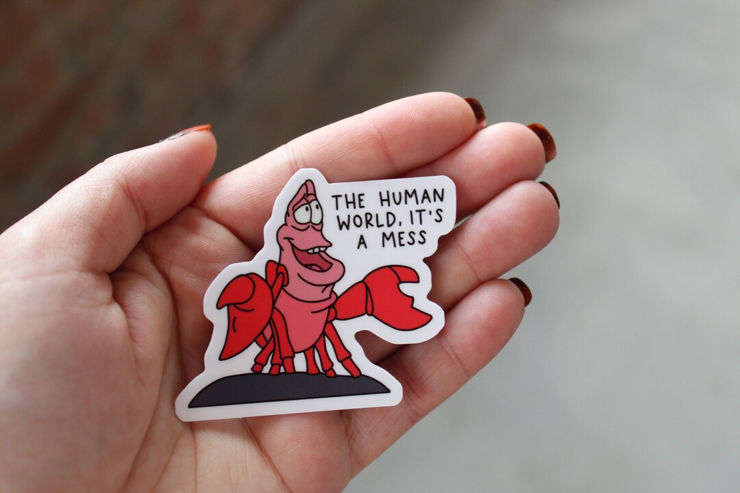 Sebastian the Crab Sticker: Little Mermaid, Funny Waterproof Decal - Etsy