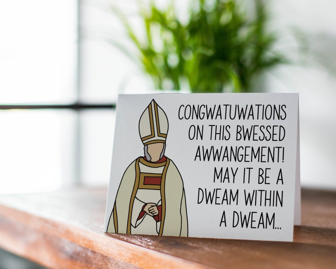 Princess Bride CONGRATS Mawwiage Card princess Bride Priest - Etsy