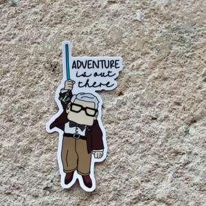 Up Sticker, Adventure is Out There Sticker Waterproof Sticker, Glossy ...