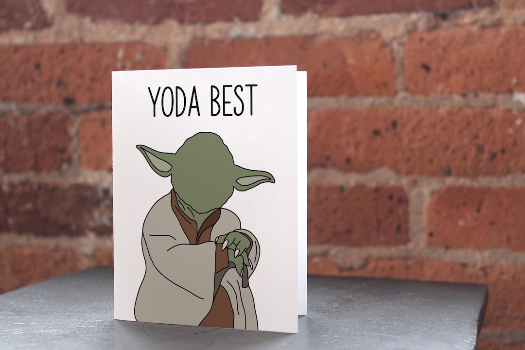 Yoda Best Star Wars Card - You're a Trooper Greeting Card, Funny Star ...
