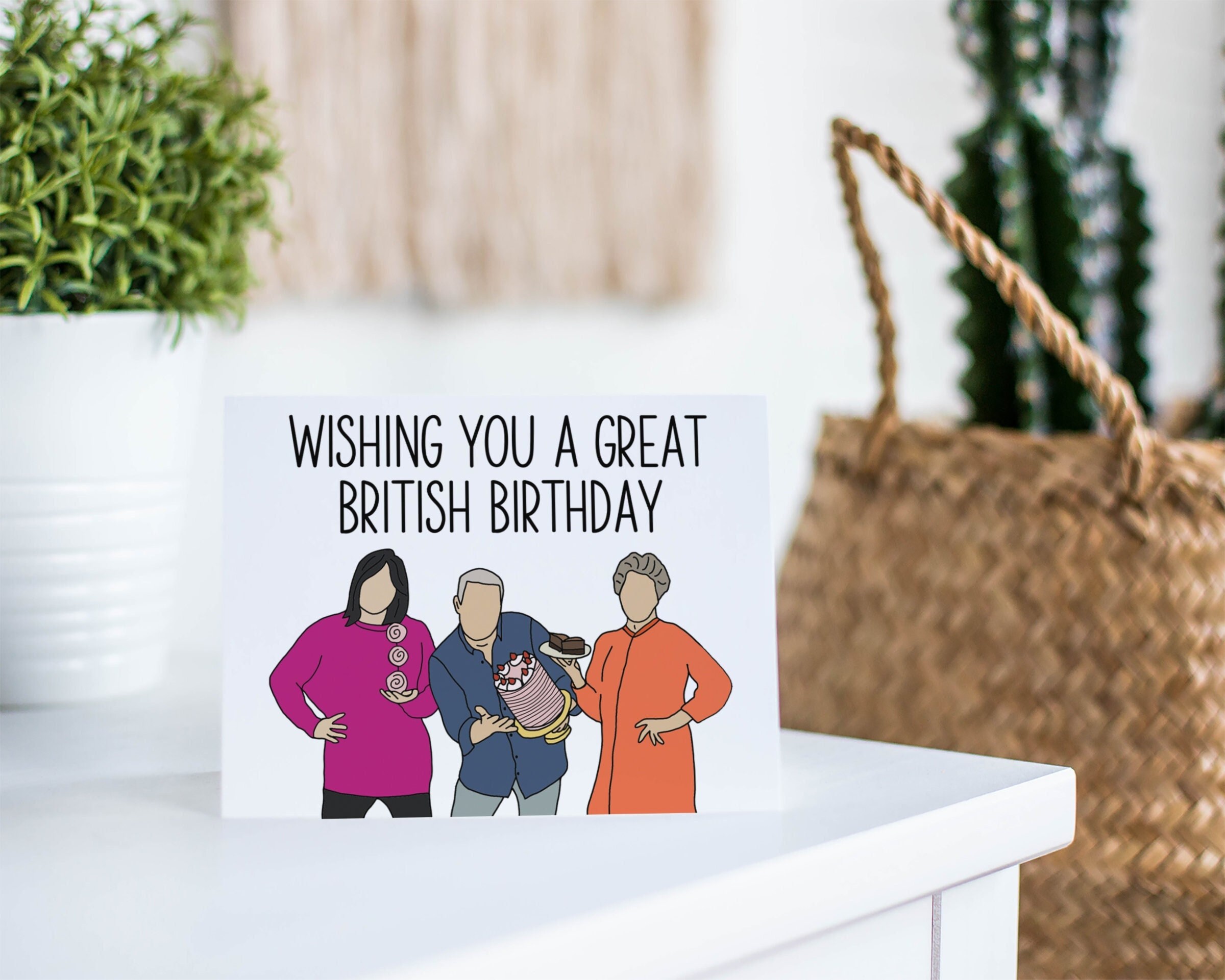 Great British Birthday Card Cake Week Paul Hollywood Paul - Etsy