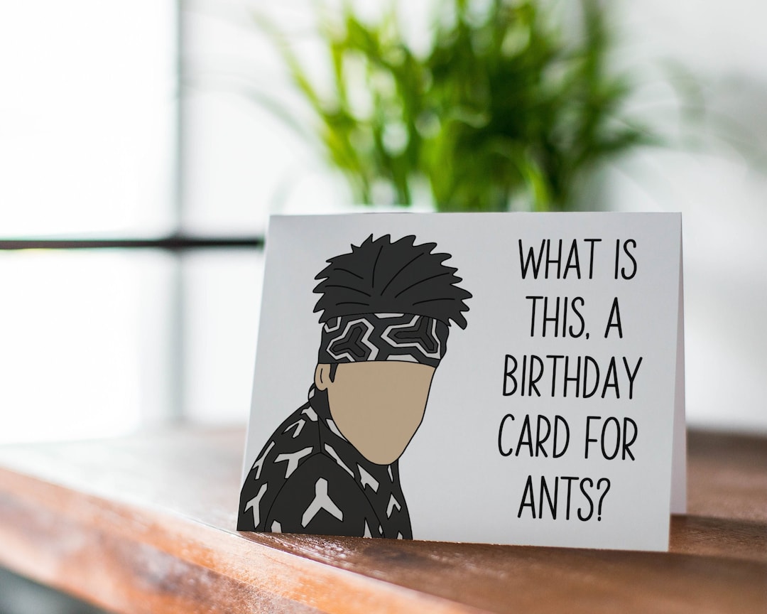 Zoolander Birthday Card: Funny 'card for Ants' Design - Etsy