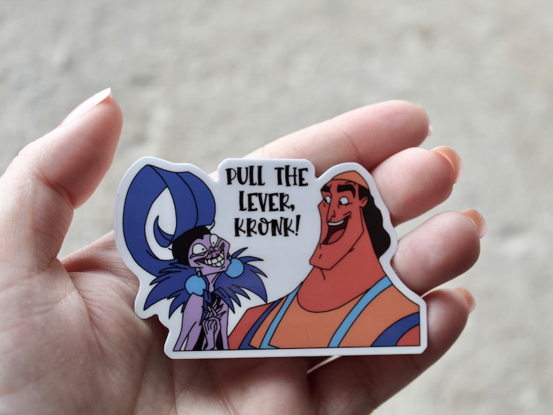 Pull the Lever Kronk Sticker Yzma and Kronk Emperor's - Etsy