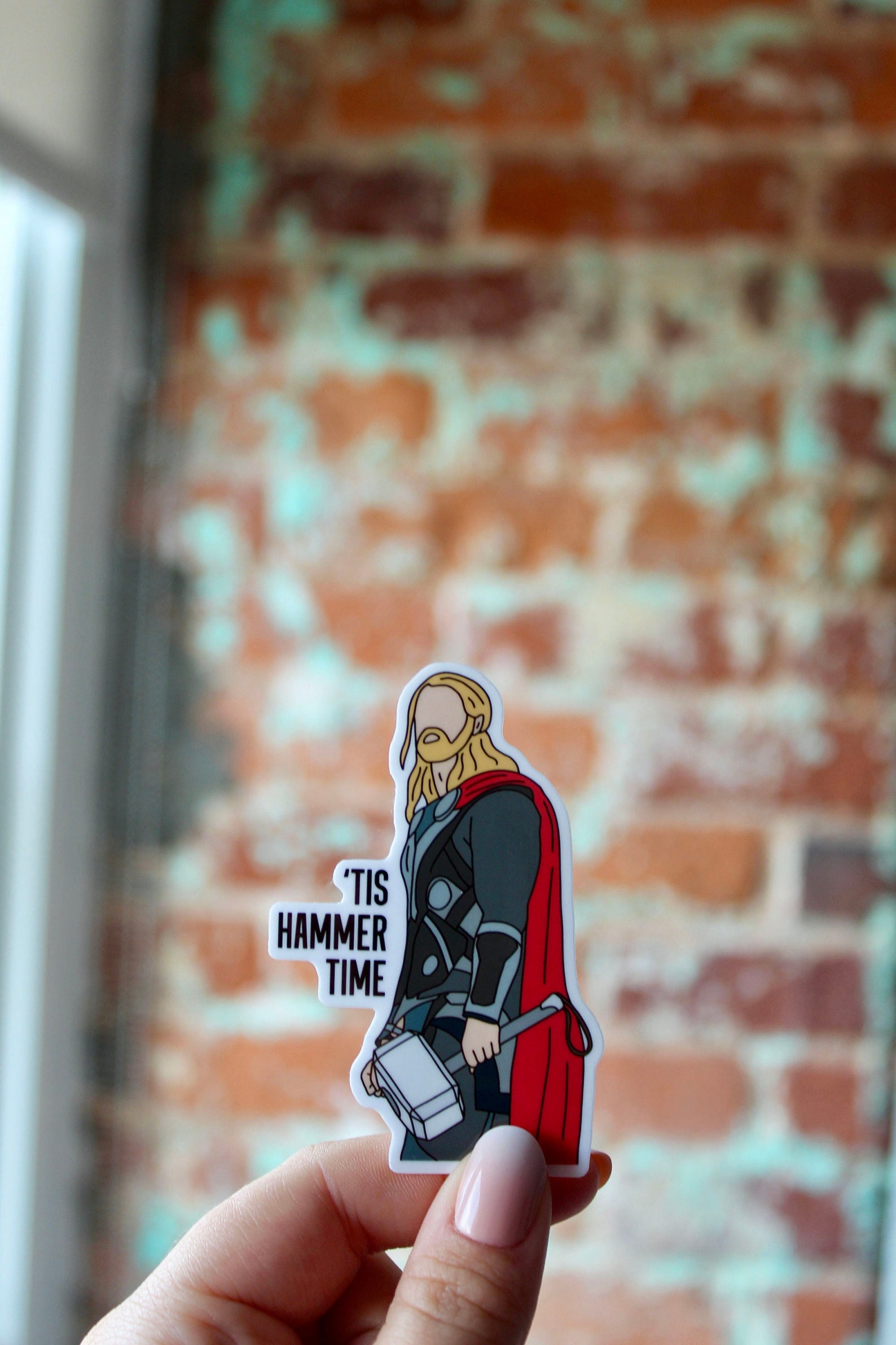Thor Sticker, Waterproof Weatherproof Sticker, Glossy, Hand Drawn ...