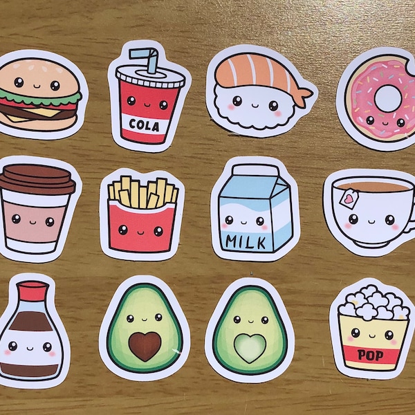 Cute Food Stickers - Etsy