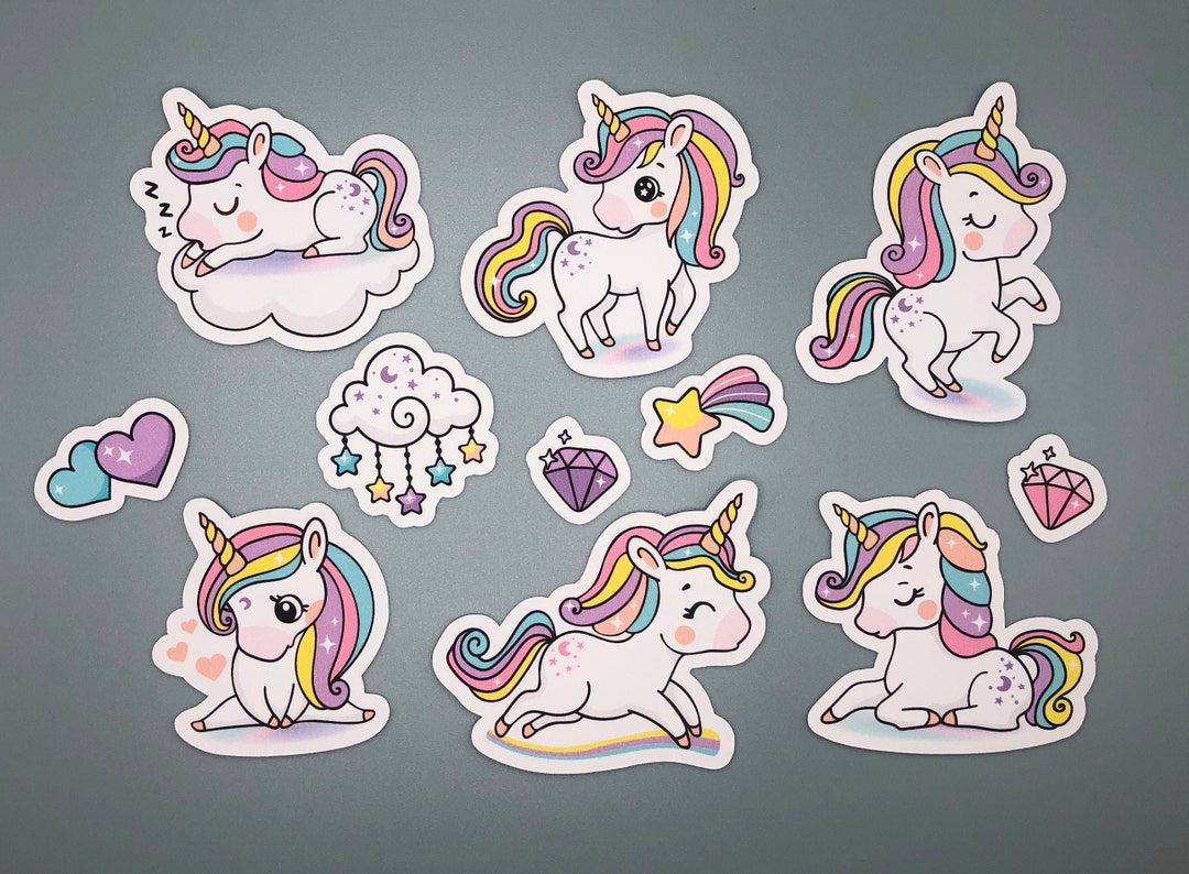 Cute Unicorn Stickers - Set of 11 | Perfect for Planners, Bullet ...
