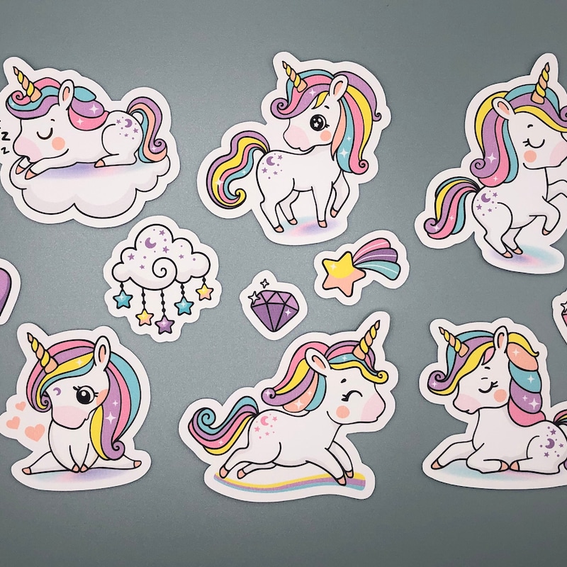Unicorn Journal Stickers - Etsy