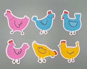 Happy Birthday Chickens Vinyl Sticker Sheet Great for Planners ...