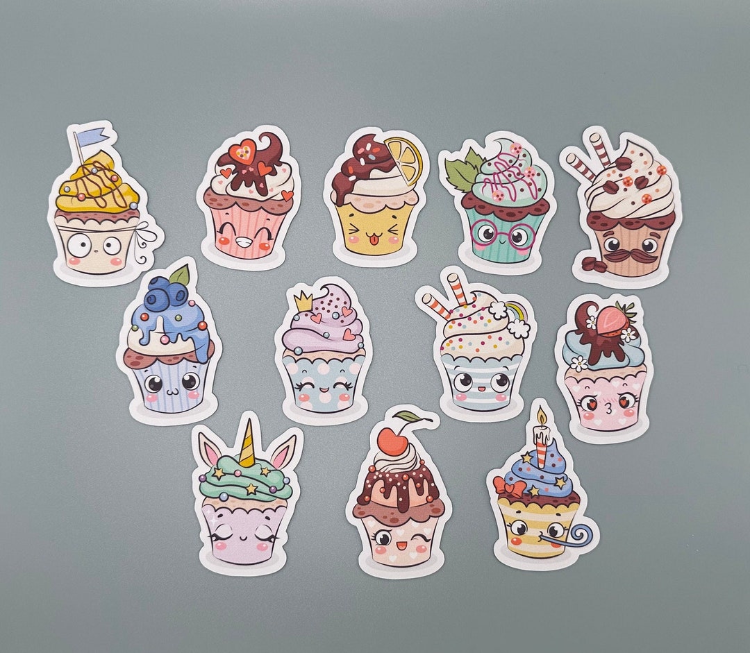 Cute Sweet Food Stickers - Set of 12 | Perfect for Planners, Bullet ...