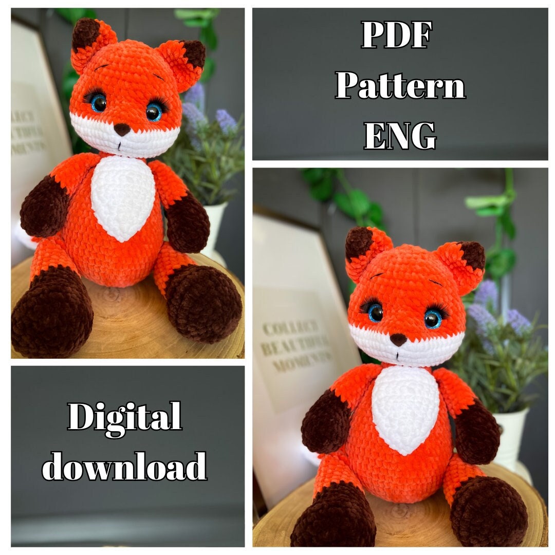Stuffed Fox Pattern/ Amigurumi/ Crochet Tutorial/ Crochet Pattern/ Lilly the Fox PDF/ENG - Etsy