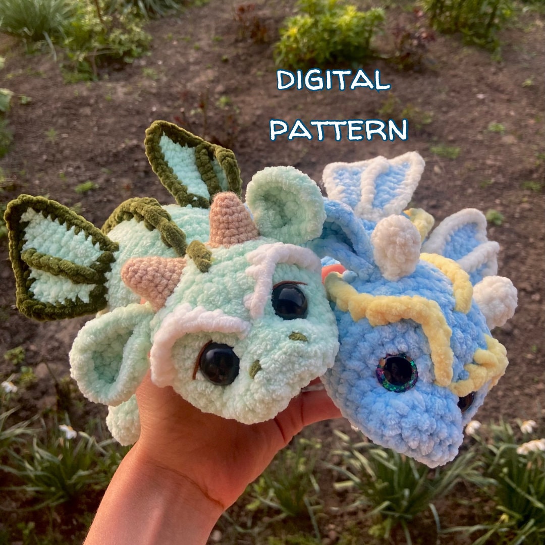 Thalia the Dragon Pattern/videos/tutorial/digital Pdf/english Only - Etsy