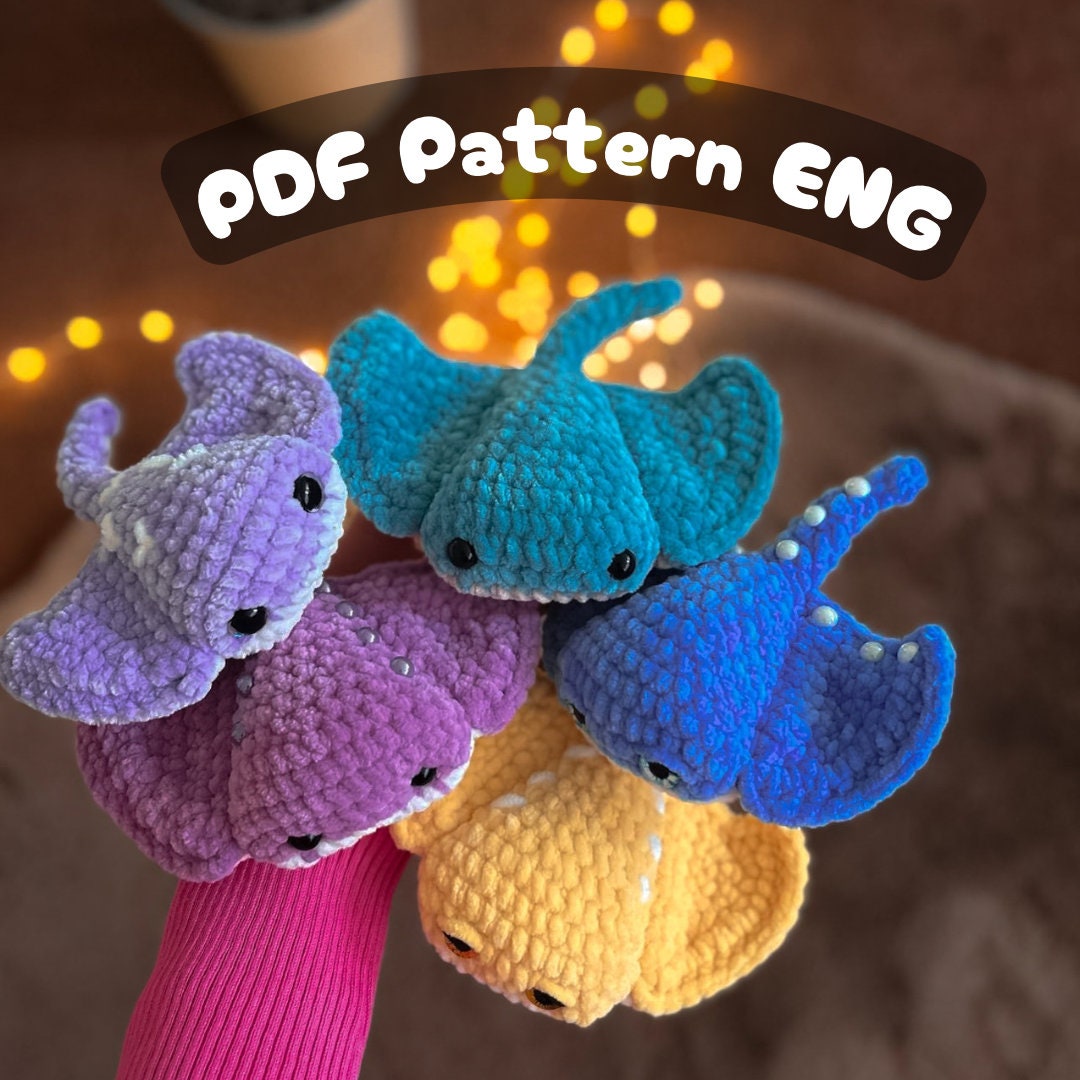 Stingray Crochet Pattern/videos/tutorial/digital Pdf/english Only - Etsy