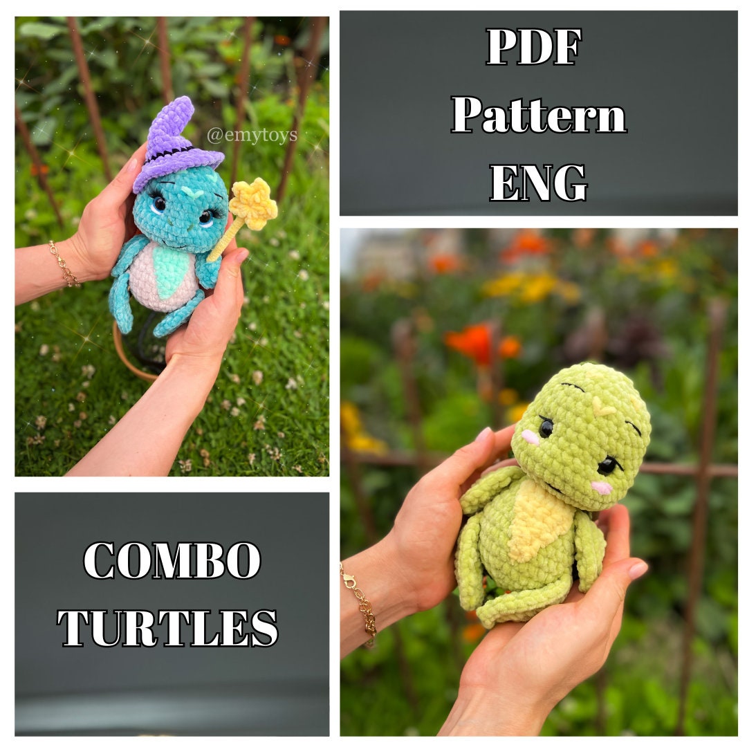 Combo Pattern/ Witch Turtle and Little Turtle Crochet Pattern ...